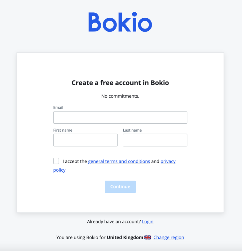 Create your Bokio account | Bokio