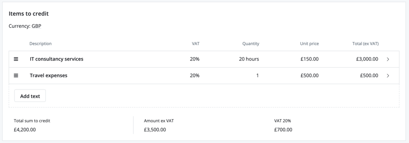 How do I credit an invoice? | Bokio